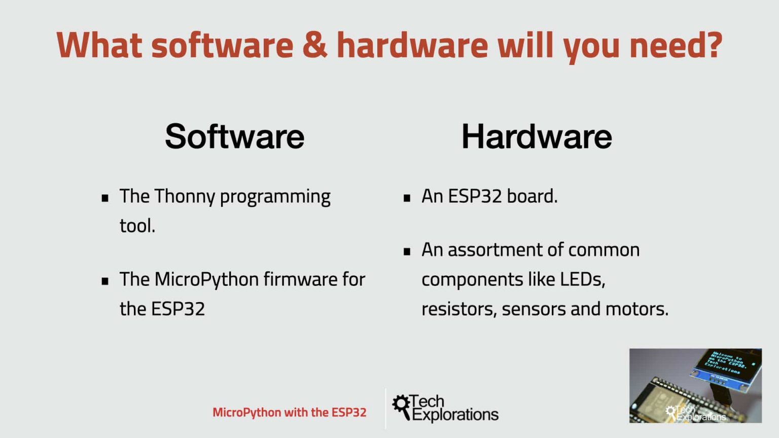 Micropython With The Esp32 Our New Course Tech Explorations