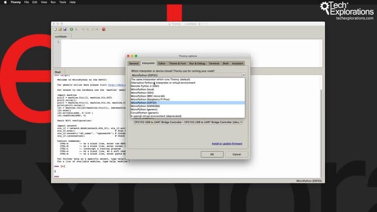 7 - Set the Python interpreter - Tech Explorations